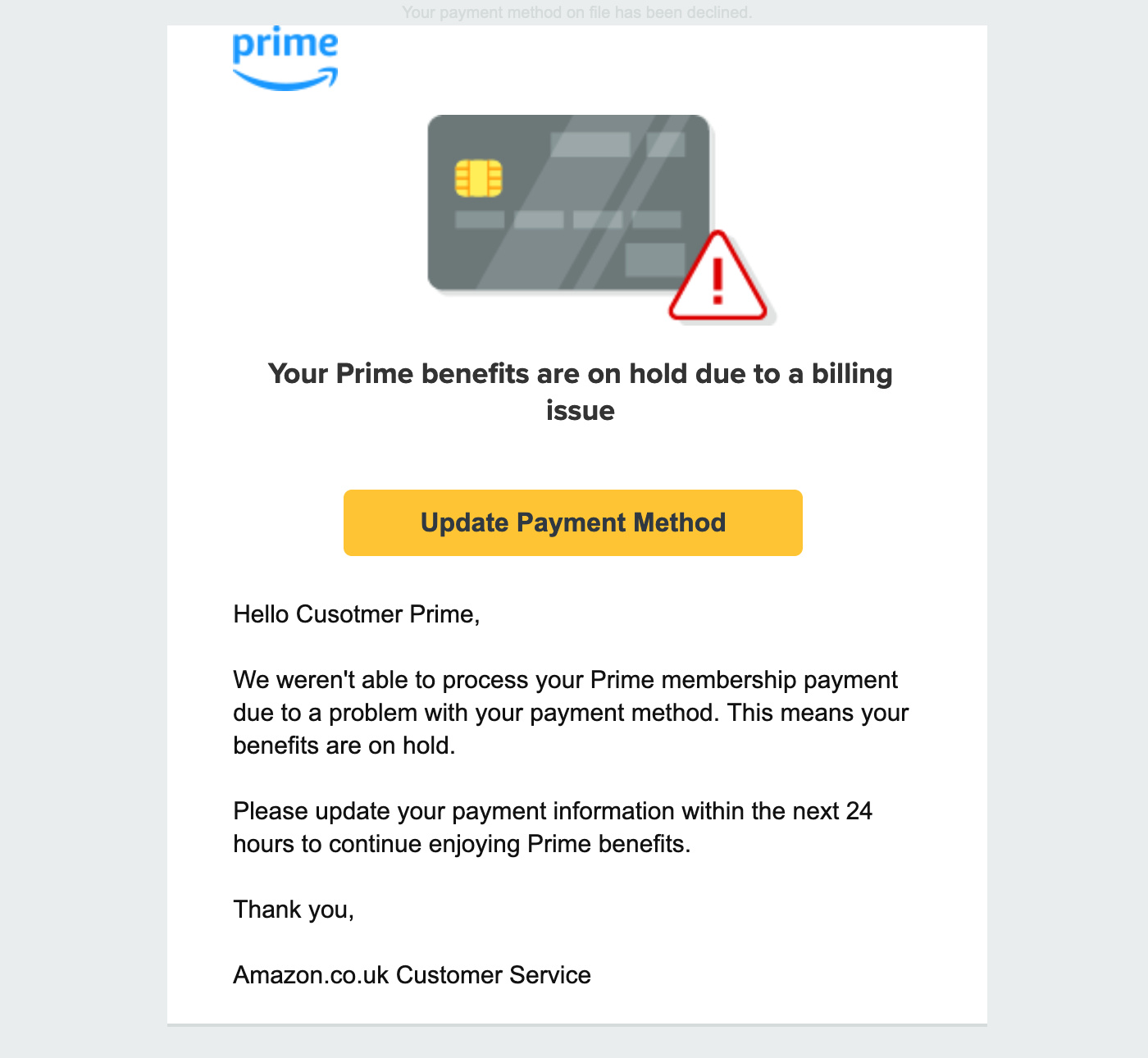 Amazon Prime email scammer snatches defeat from the jaws of victory