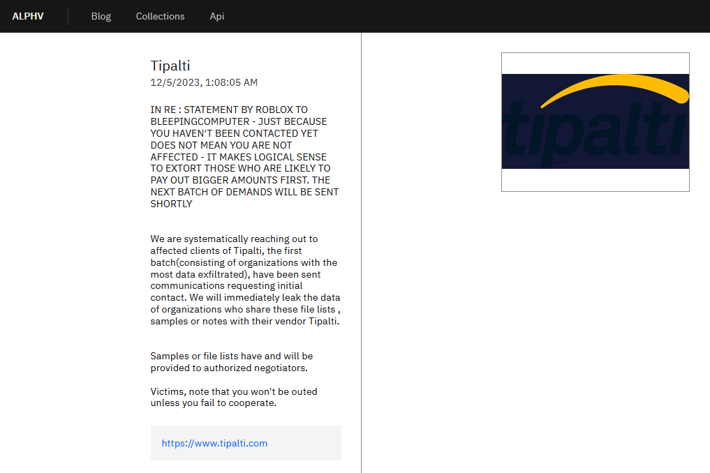 Roblox and Twitch provider Tipalti allegedly breached by ransomware ...