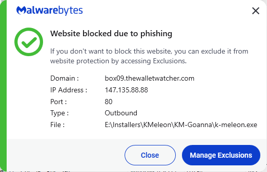 Malwarebytes Threat Alert | thewalletwatcher.com