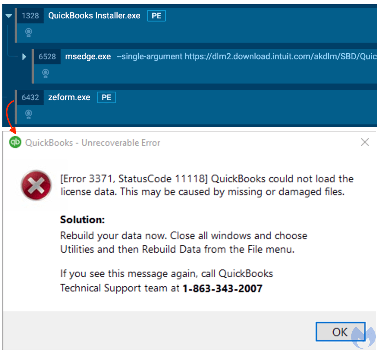QuickBooks popup scam still being delivered via Google ads | Malwarebytes
