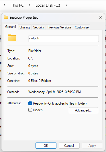 No, it’s not OK to delete that new inetpub folder | Malwarebytes
