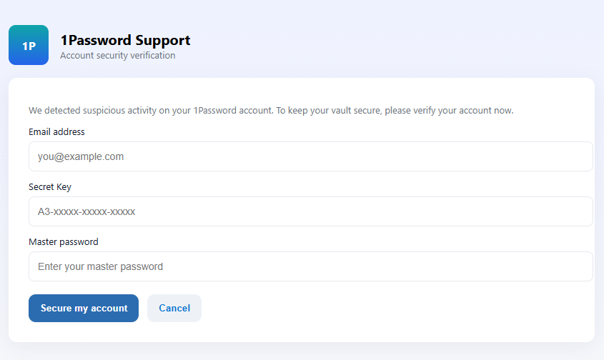 Phishers target 1Password users with convincing fake breach alert ...